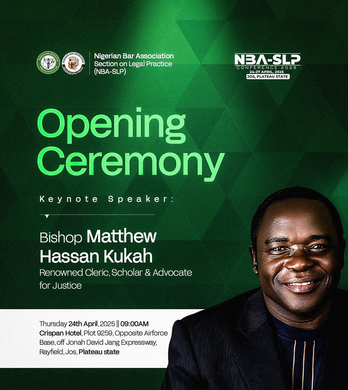Opening Ceremony: Bishop Matthew Hassan Kukah to Keynote NBA-SLP Jos ...